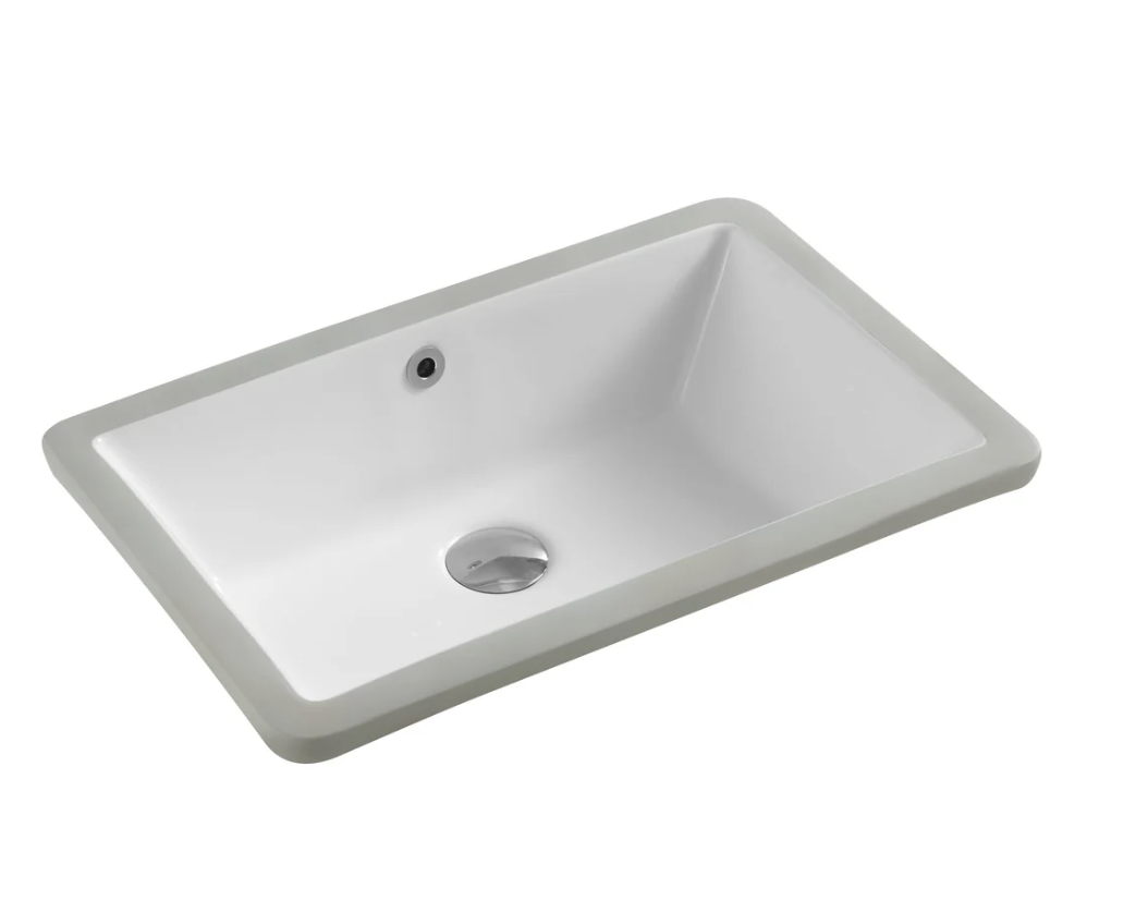 Rectangular - Ceramic Under Mount Basin GCUM03 | Pop Up Waste