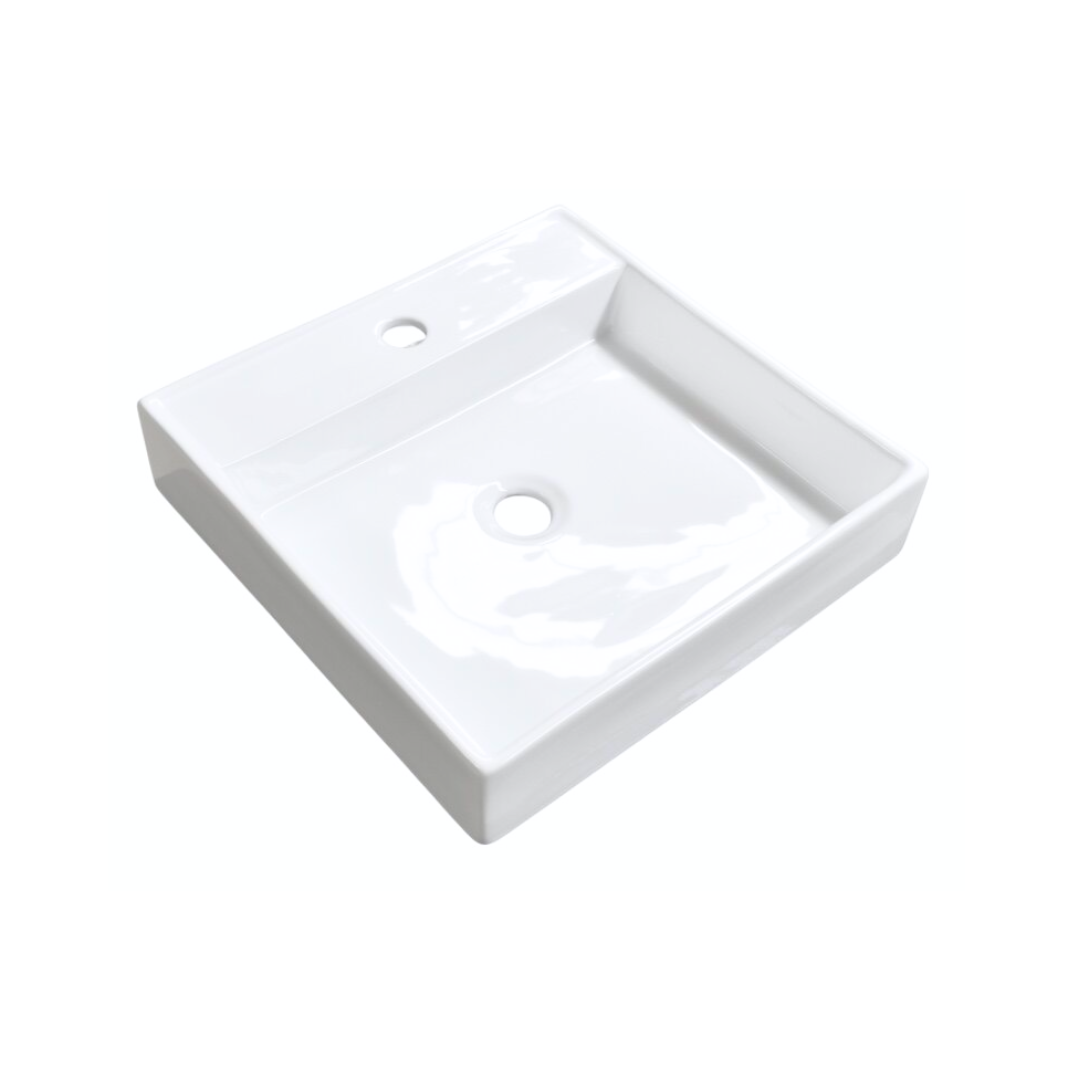 Rectangular - Ceramic Wall Hung Basin SB56 | Pop Up Waste